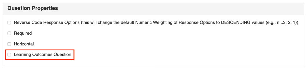 Learning Outcomes – Course Evaluations & Surveys