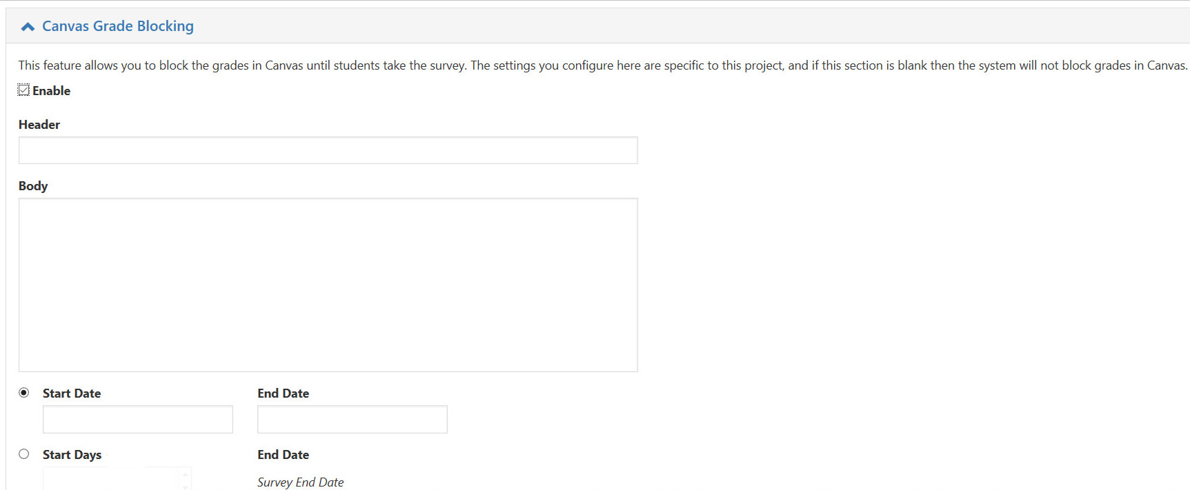 Canvas Grade Blocking and Gradebook – Course Evaluations & Surveys